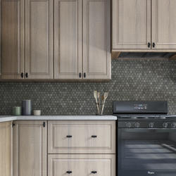 Mohawk® Artisanal Stone Grigio Hexagon 12 x 11 Ceramic Mosaic Tile at ...