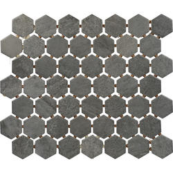 Mohawk® Artisanal Stone Grigio Hexagon 12 x 11 Ceramic Mosaic Tile at ...