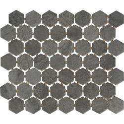 Mohawk® Artisanal Stone Grigio Hexagon 12 x 11 Ceramic Mosaic Tile at ...