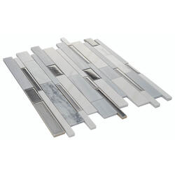 Mohawk® Brightmore Gray Everest Random Linear 11 x 14 Ceramic and Stone ...