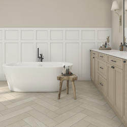 Mohawk® CleanProtect™ Edmonton Sandy Beige 6 x 24 Porcelain Floor and ...