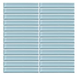 Mohawk® Color Wave Blue Lagoon 12 x 12 Straight-Joint Glass Mosaic Tile ...