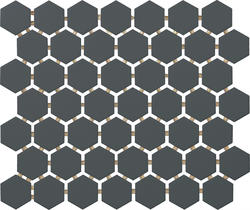 Mohawk® Vivant™ Semi-Gloss Chalkboard 12 x 10 Ceramic Hexagon Mosaic ...