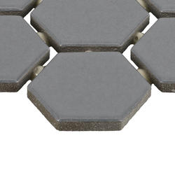 Mohawk® Vivant™ Semi-Gloss Suede Gray 12 x 10 Ceramic Hexagon Mosaic ...