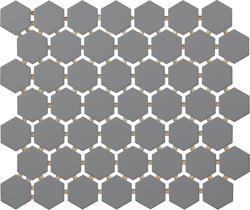 Mohawk® Vivant™ Semi-Gloss Suede Gray 12 x 10 Ceramic Hexagon Mosaic ...