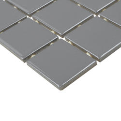 Mohawk® Vivant™ Semi-Gloss Suede Gray 12 x 24 Ceramic Square Mosaic ...