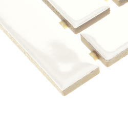 Mohawk® Vivant™ Semi-Gloss Arctic White 9 x 12 Ceramic Herringbone ...