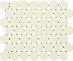 Mohawk® Vivant™ Semi-Gloss Biscuit 12 x 10 Ceramic Hexagon Mosaic Tile ...