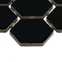 Mohawk® Vivant™ Matte Black 12 x 10 Ceramic Hexagon Mosaic Tile at Menards®