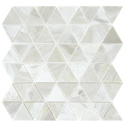 Mohawk® Deco Accents Namaste 11 x 12 Marble Triangle Mosaic Tile at ...