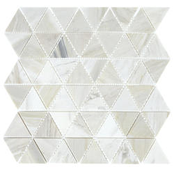 Mohawk® Deco Accents Namaste 11 x 12 Marble Triangle Mosaic Tile at ...