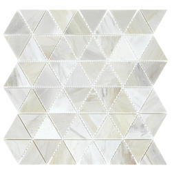 Mohawk® Deco Accents Namaste 11 x 12 Marble Triangle Mosaic Tile at ...