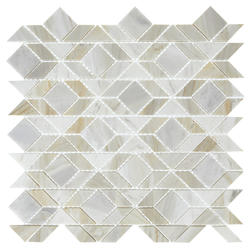 Mohawk® Deco Accents Namaste 13 x 13 Marble Framework Mosaic Tile at ...