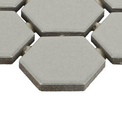 Mohawk® Vivant™ Semi-Gloss Desert Gray 12 x 10 Ceramic Hexagon Mosaic ...
