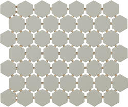 Mohawk® Vivant™ Semi-Gloss Desert Gray 12 x 10 Ceramic Hexagon Mosaic ...