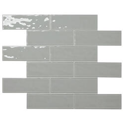 Mohawk® Glass Essentials Light Gray 15 x 12 Glass Mosaic Tile at Menards®