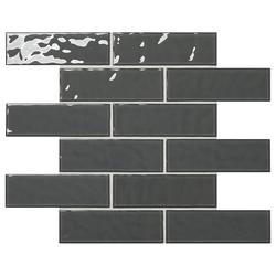 Mohawk® Glass Essentials Dark Gray 15 x 12 Glass Mosaic Tile at Menards®