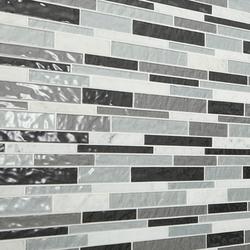 Mohawk® Glass Escape Silver 15 x 11 Glass and Stone Mosaic Tile at Menards®