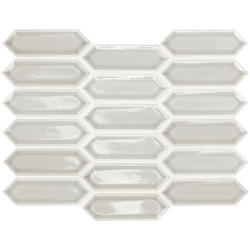 Mohawk® Maple Brook Historic Greige 12 x 9 Recycled Glass Picket Mosaic ...