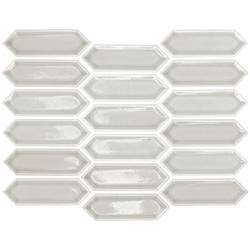 Mohawk® Maple Brook Historic Greige 12 x 9 Recycled Glass Picket Mosaic ...