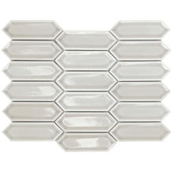 Mohawk® Maple Brook Historic Greige 12 x 9 Recycled Glass Picket Mosaic Tile at Menards®