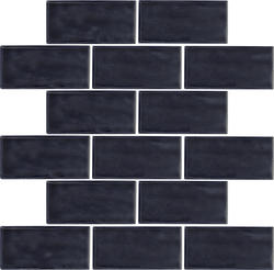 Mohawk® Artisan Grove Handcrafted Midnight 12 x 12 Ceramic Brick Joint ...