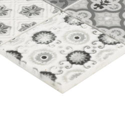 Mohawk® Best Buy Arctic Gray 12 x 12 Natural Stone Deco Mosaic Tile at ...