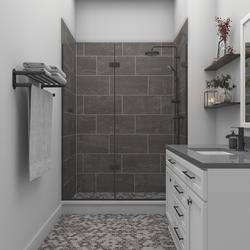 Mohawk® Burlington Heights Midnight Shadow 12 x 11 Ceramic Mosaic Tile ...