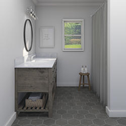 Mohawk® Bloomfield Charcoal Gray 8 x 9 Porcelain Hexagon Floor and Wall ...