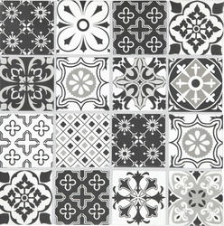 Mohawk® Deco Designs Black Ink Deco 12 x 12 Ceramic Mosaic Tile at Menards®