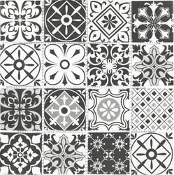 Mohawk® Deco Designs Black Ink Deco 12 x 12 Ceramic Mosaic Tile at Menards®