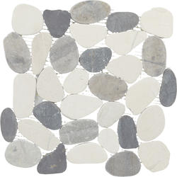 Mohawk® Grand Pebbles Ivory Lace 12 x 12 Pebble Stone Mosaic Tile at Menards®