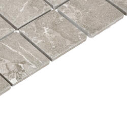Mohawk® Grand Sierra Greige 12 x 12 Glazed Ceramic Mosaic Tile at Menards®