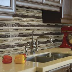 Mohawk® Grand Terrace Richfield 12 x 15 Random Block Glass Mosaic Tile ...