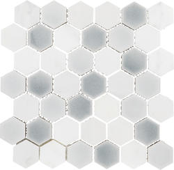 Mohawk® Marian Manor Silhouette Stone 12 x 12 Mixed Marble Hexagon ...