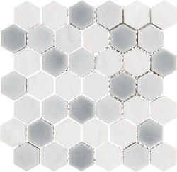 Mohawk® Marian Manor Silhouette Stone 12 x 12 Mixed Marble Hexagon ...