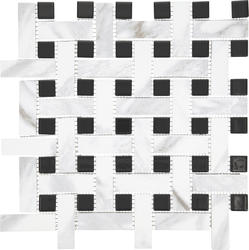 Mohawk® Noble Weaves Glacier White with Black Dot 12 x 12 Ceramic ...