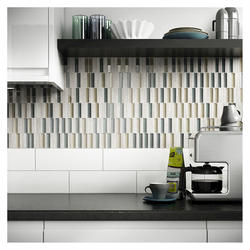 Mohawk® Eleganza Smoky Mist 12 x 12 Stone and Glass Mosaic Tile at Menards®
