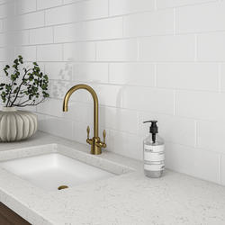 Mohawk® Vivant™ Semi-Gloss Arctic White 4 x 12 Ceramic Wall Tile at ...