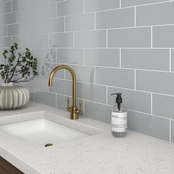 Mohawk® Vivant™ Semi-Gloss Desert Gray 4 x 12 Ceramic Wall Tile at Menards®