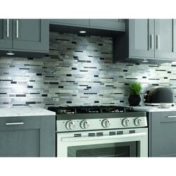 Mohawk® Brightmore Gray Everest Random Linear 11 x 14 Ceramic and Stone ...