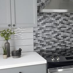 Mohawk® Vivant Wave Gloss Gray 4 x 12 Ceramic Wall Tile at Menards®