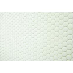 Mohawk® Vivant Gloss White 11 x 13 Ceramic Penny Round Mosaic Tile at ...