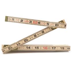 Lufkin® 6' x 5/8" Red End® Wood Folding Ruler with 6" Slide Ruler ...