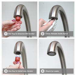 Water Saving 1.2 GPM Junior Hidden Faucet Aerator Insert - 2 Pack at ...