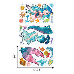 Decalcomania Wall Palz Mermaid Peel & Stick 21" x 25" Augmented Reality ...