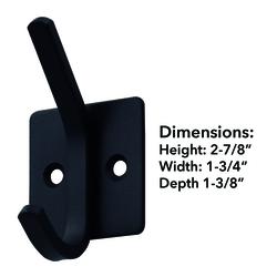 Mastercraft® Matte Black Square Double Utility Hook at Menards®