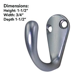 Mastercraft® Satin Nickel Single Coat Hook - 6 Pack at Menards®