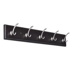 Mastercraft® 28" Cocoa/Satin Nickel Wall-Mount 5-Hook Rail at Menards®