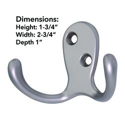 Mastercraft® Satin Nickel Double Coat Hook at Menards®